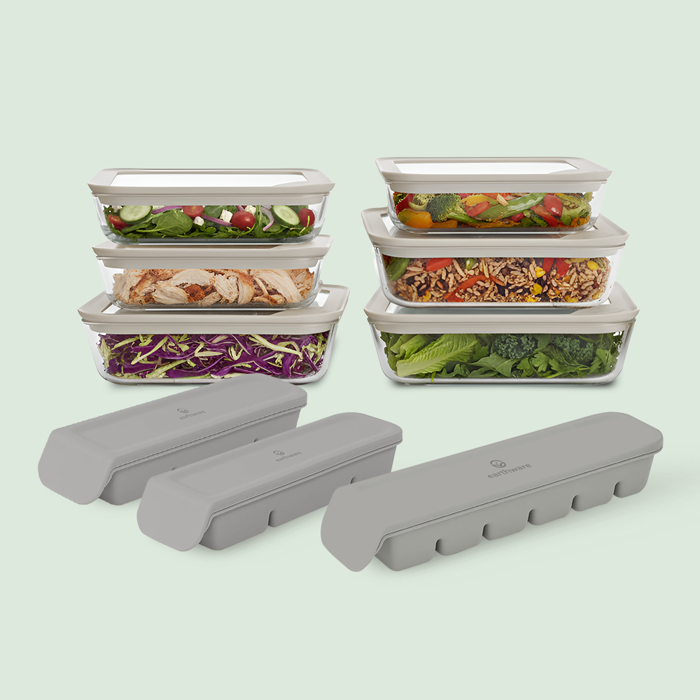 Meal Prep Set – 100% Plastic-Free, Airtight & Reusable Food Storage Kit ...