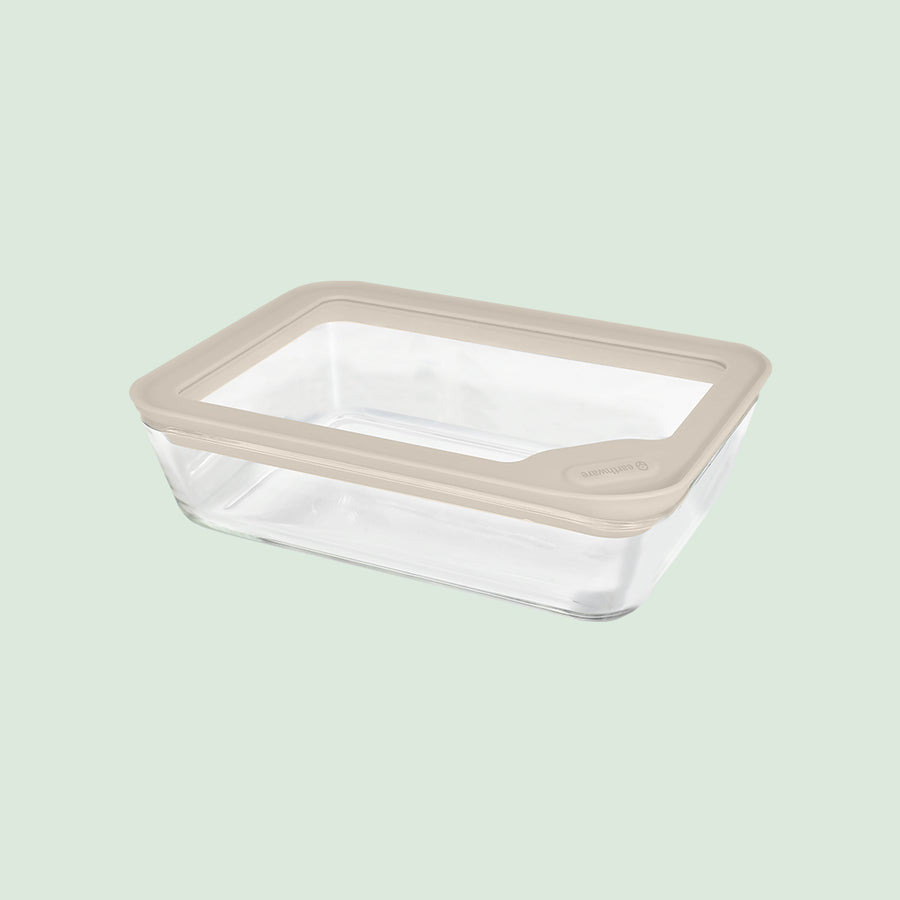 Glass Food Rectangle Storage Container 1530ml – Airtight, Plastic-Free ...